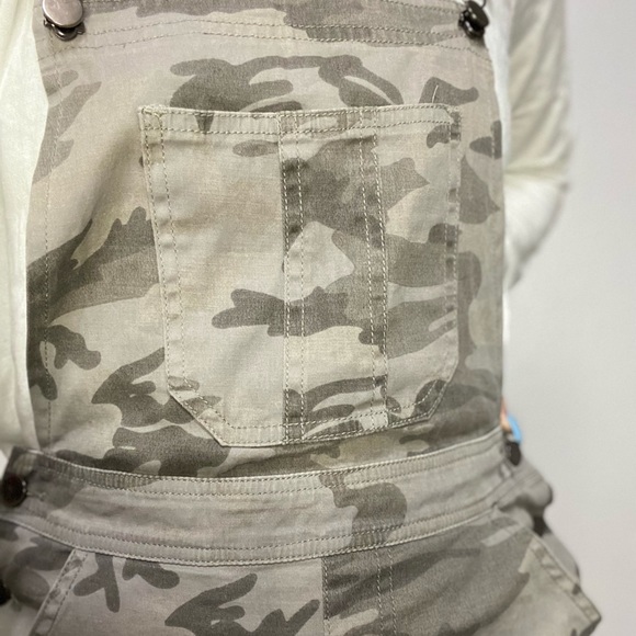 Pants & Jumpsuits | Boutique Gray Camo Overalls | Poshmark
